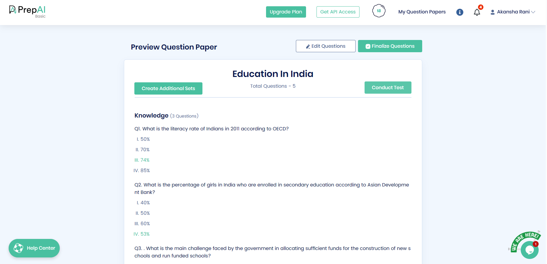 How to Generate Hots Questions Using PrepAI?